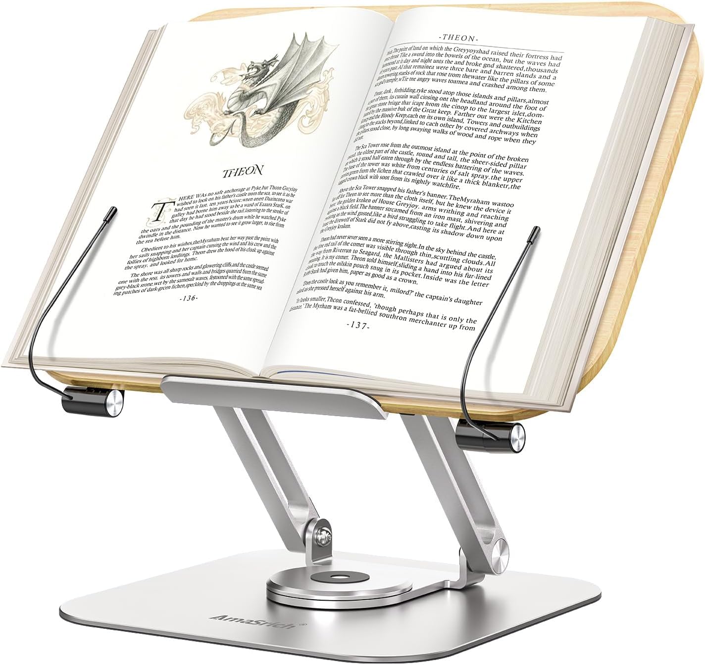 Amazon.com : Book Stand for Reading-Woumlaiy Adjustable Book Holder ...