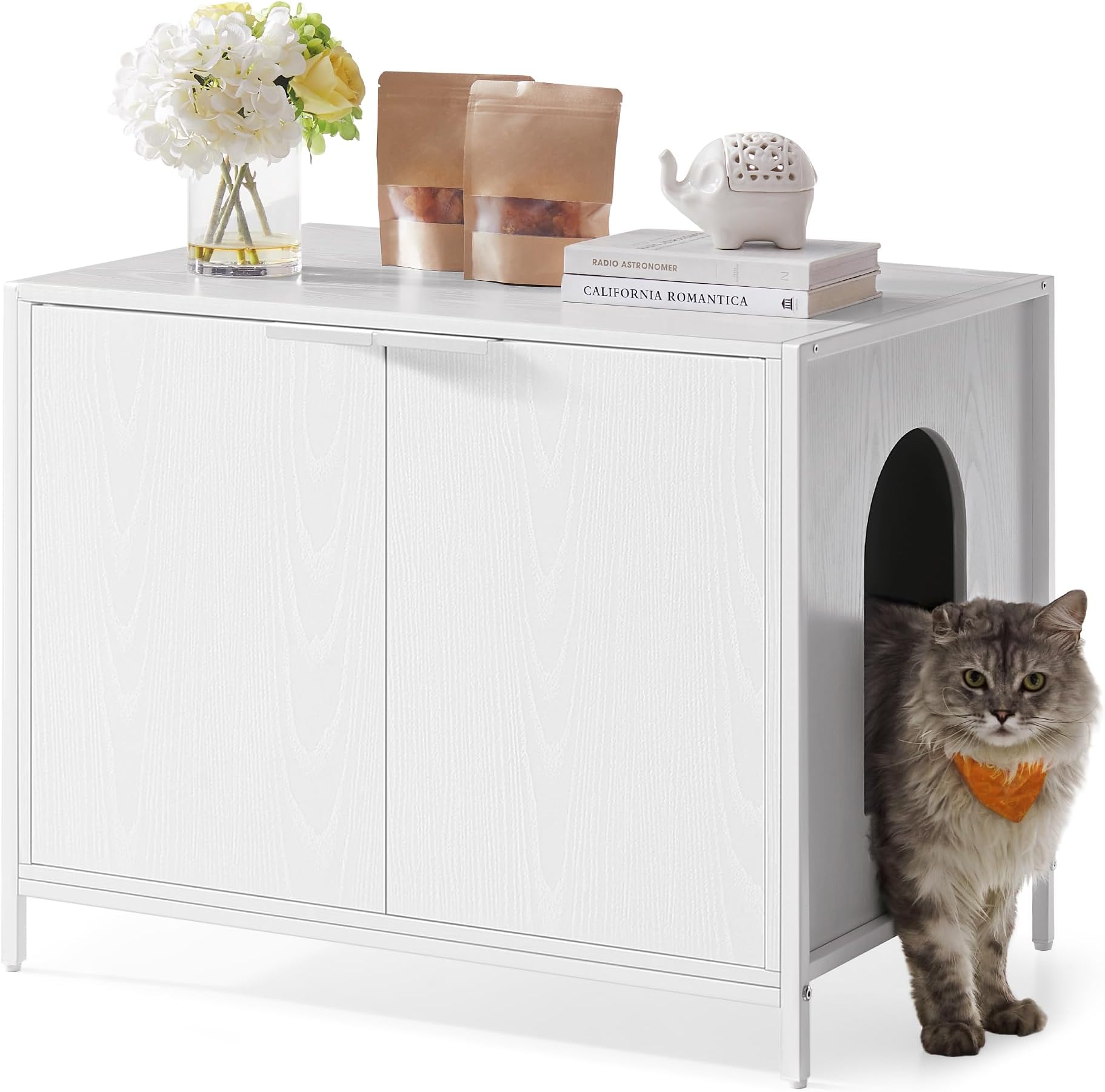 Amazon.com: Amunrbrek Litter Box Enclosure, Large Litter Box Furniture ...