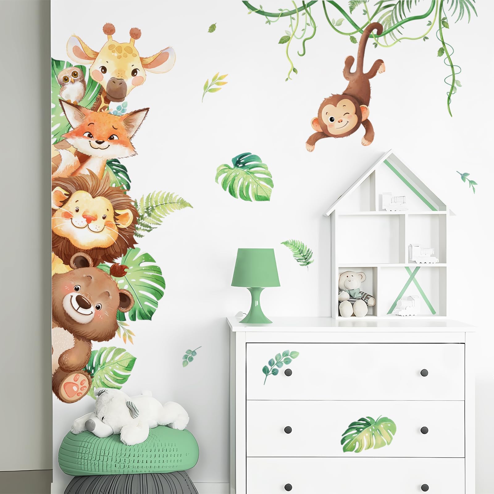 wondever Stickers Muraux Animaux Train Autocollants Muraux Mural ...