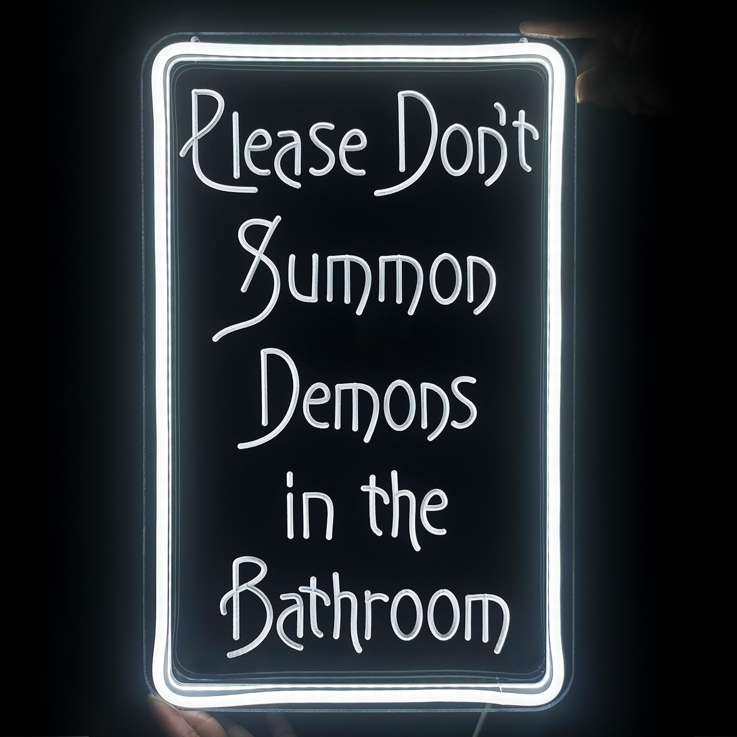 Please Don't Summon Demons in the Bathroom Neon Sign for Wall Decor ...