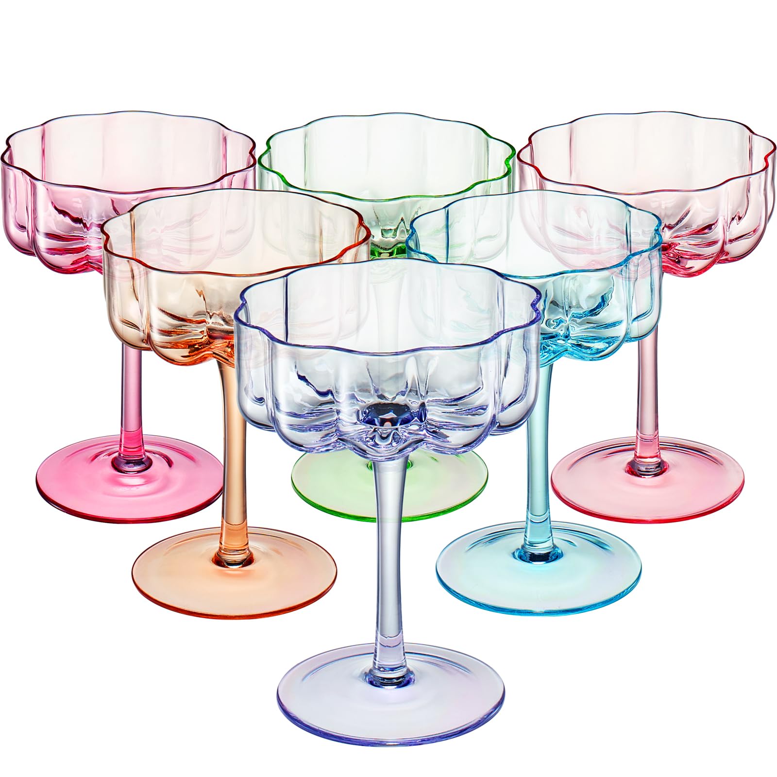 Snapklik.com : Flower Vintage Wavy Glass Coupes Martini, Champagne ...