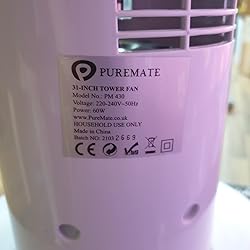 PureMate Tower Fan, 31-inch Oscillating Tower Fan with Aroma Function ...