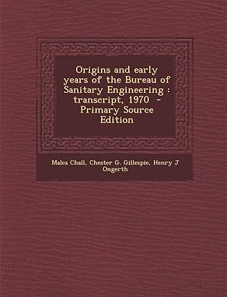 Amazon | Origins and Early Years of the Bureau of Sanitary Engineering ...