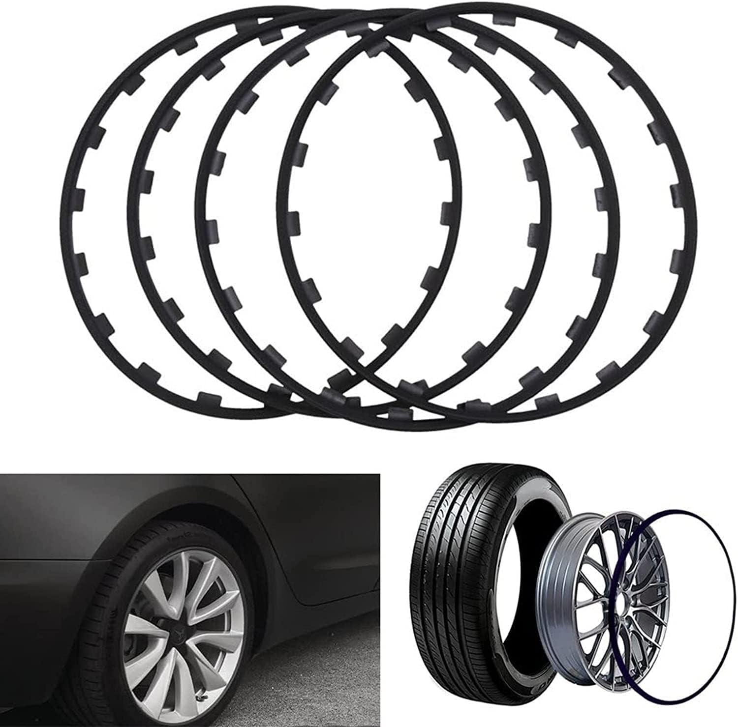 Amazon.com: TESHY Wheel Rim Protector 16-20in Diameter Wheel Rims Hub ...