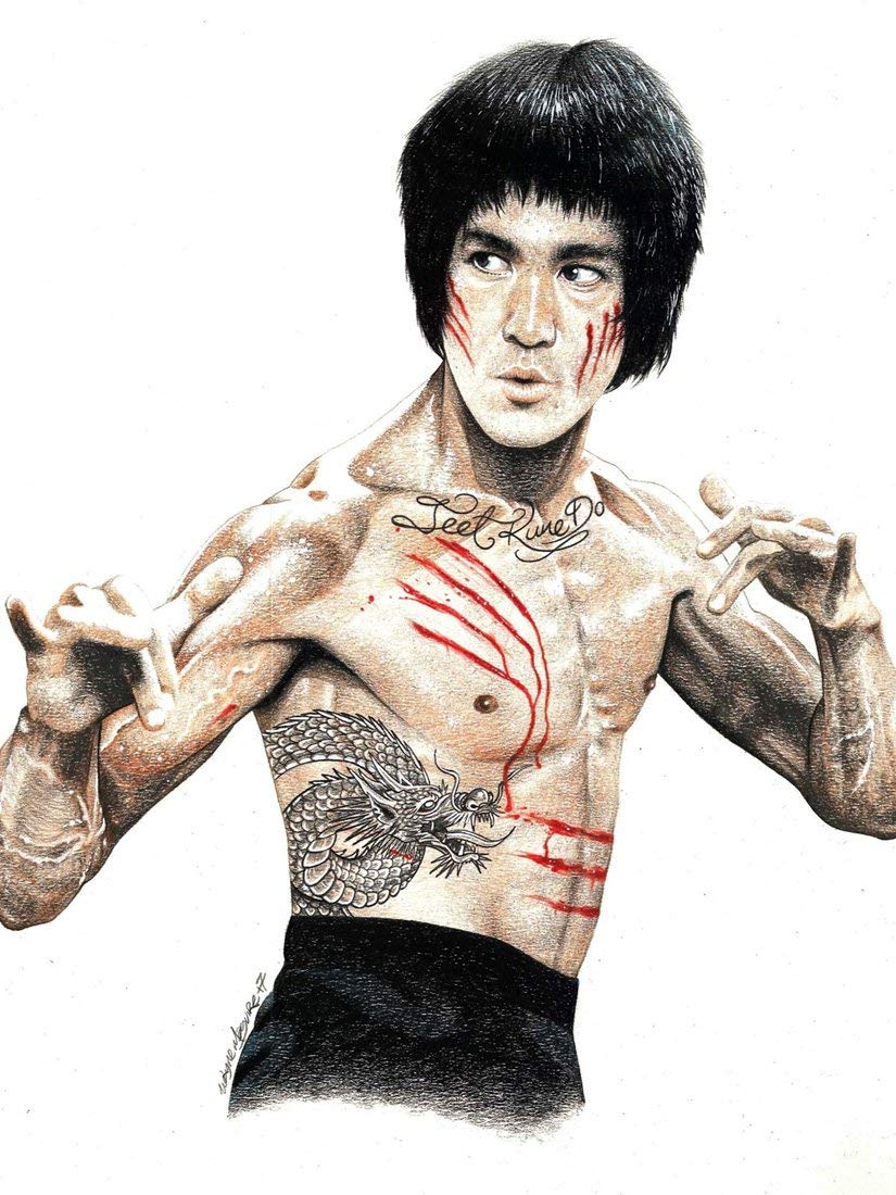 Tallenge -Bruce Lee - Art Poster - Life Size Poster Paper (36 x 48 ...