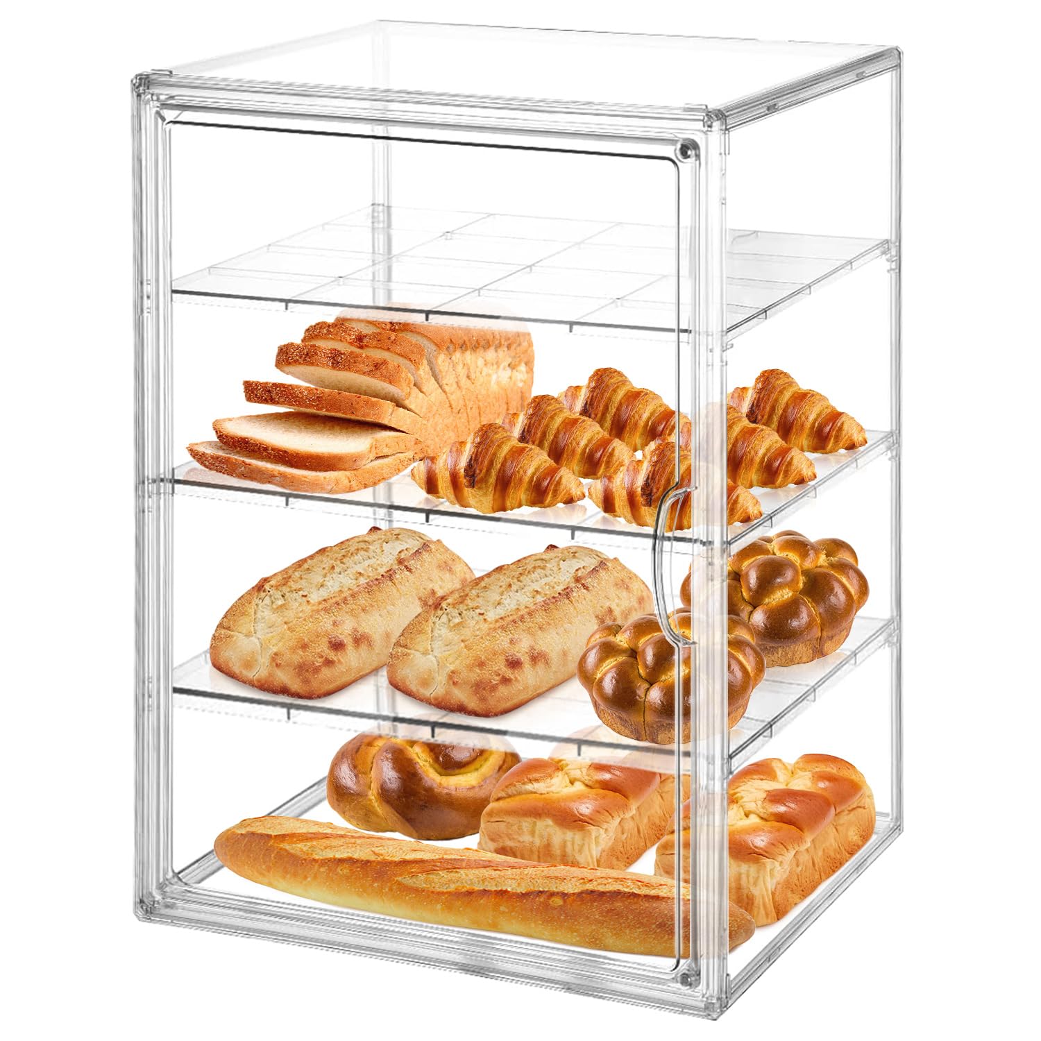 Amazon.com: Bakery Display Case with 4 Layers, Pastry Display Case ...