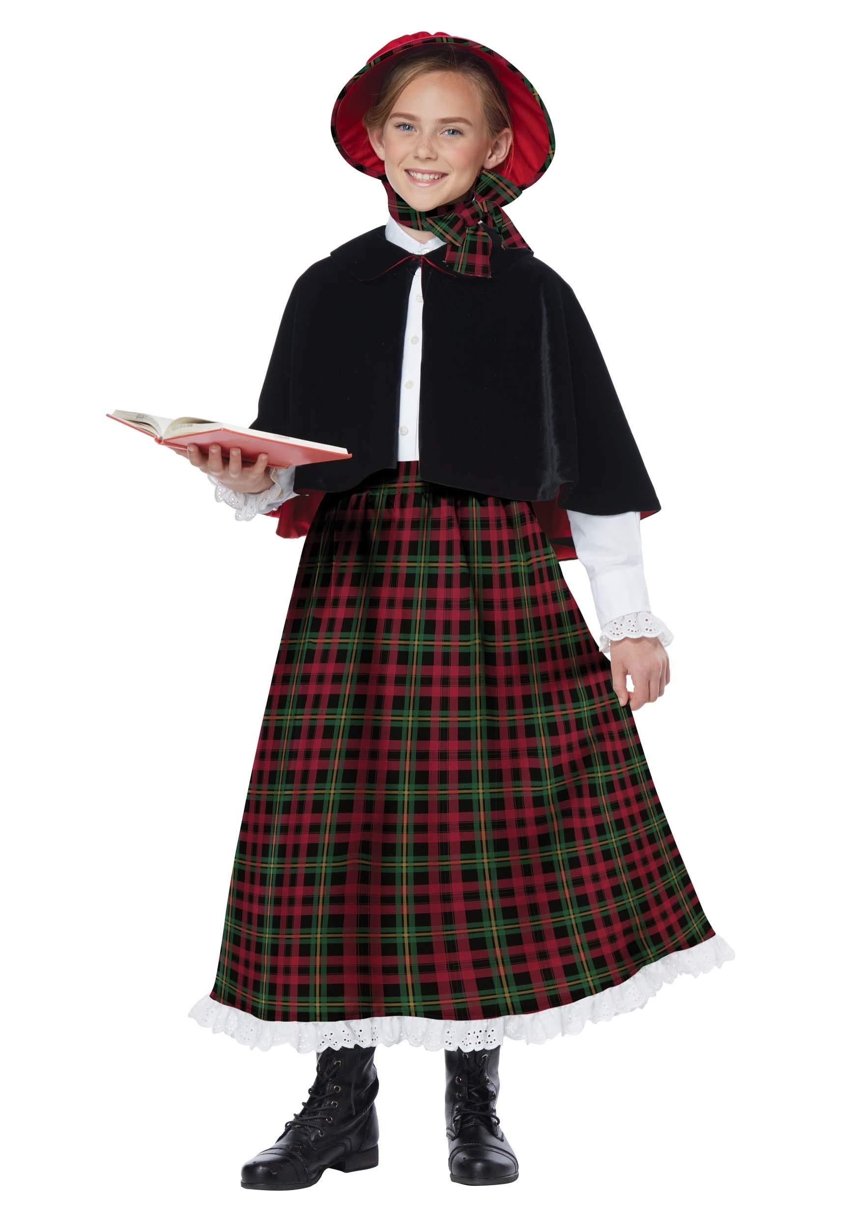 Amazon.com: Girls Holiday Caroler Costume : Clothing, Shoes & Jewelry