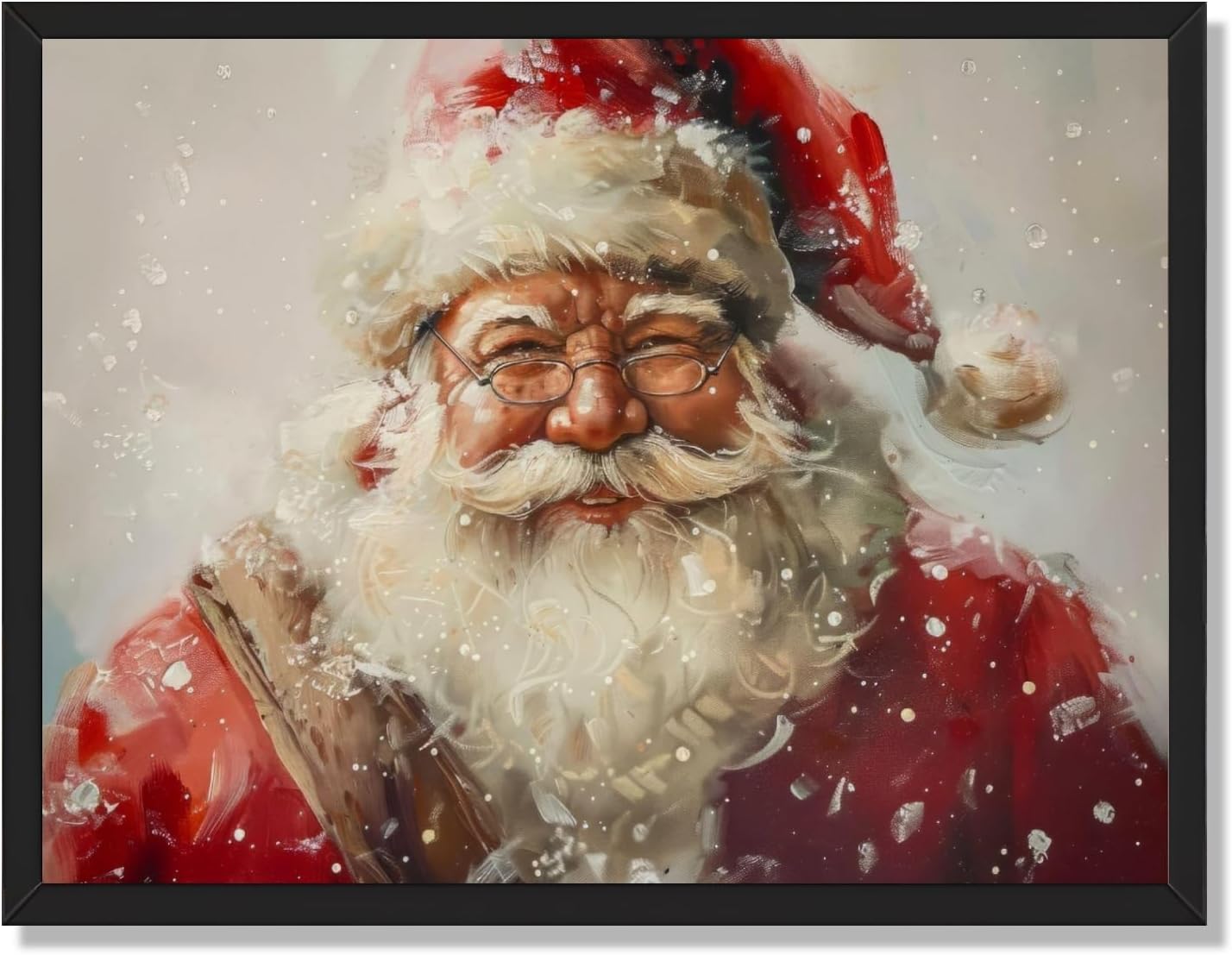 Amazon.com: Vintage Santa Claus Portrait Wall Art Retro Christmas Santa ...
