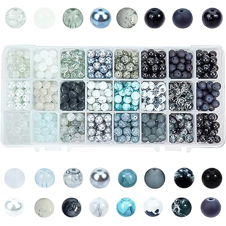 Amazon.com: Quefe 500pcs Craft Beads for Jewelry Making, for Bracelets ...