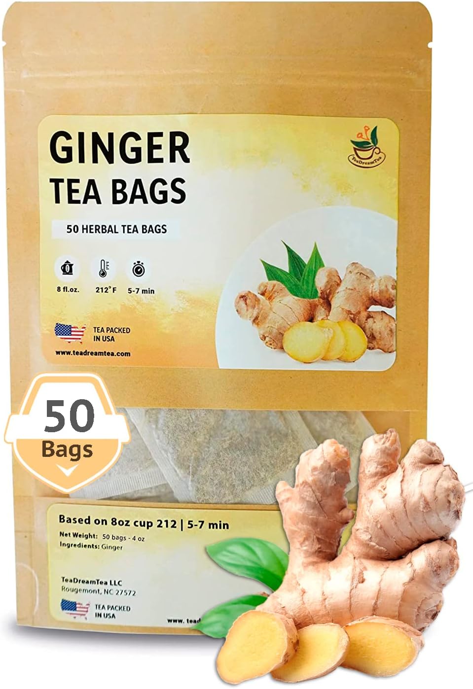 Amazon.com : Pure Ceylon Ginger Brew - 100% Organic Ceylon Ginger Tea ...