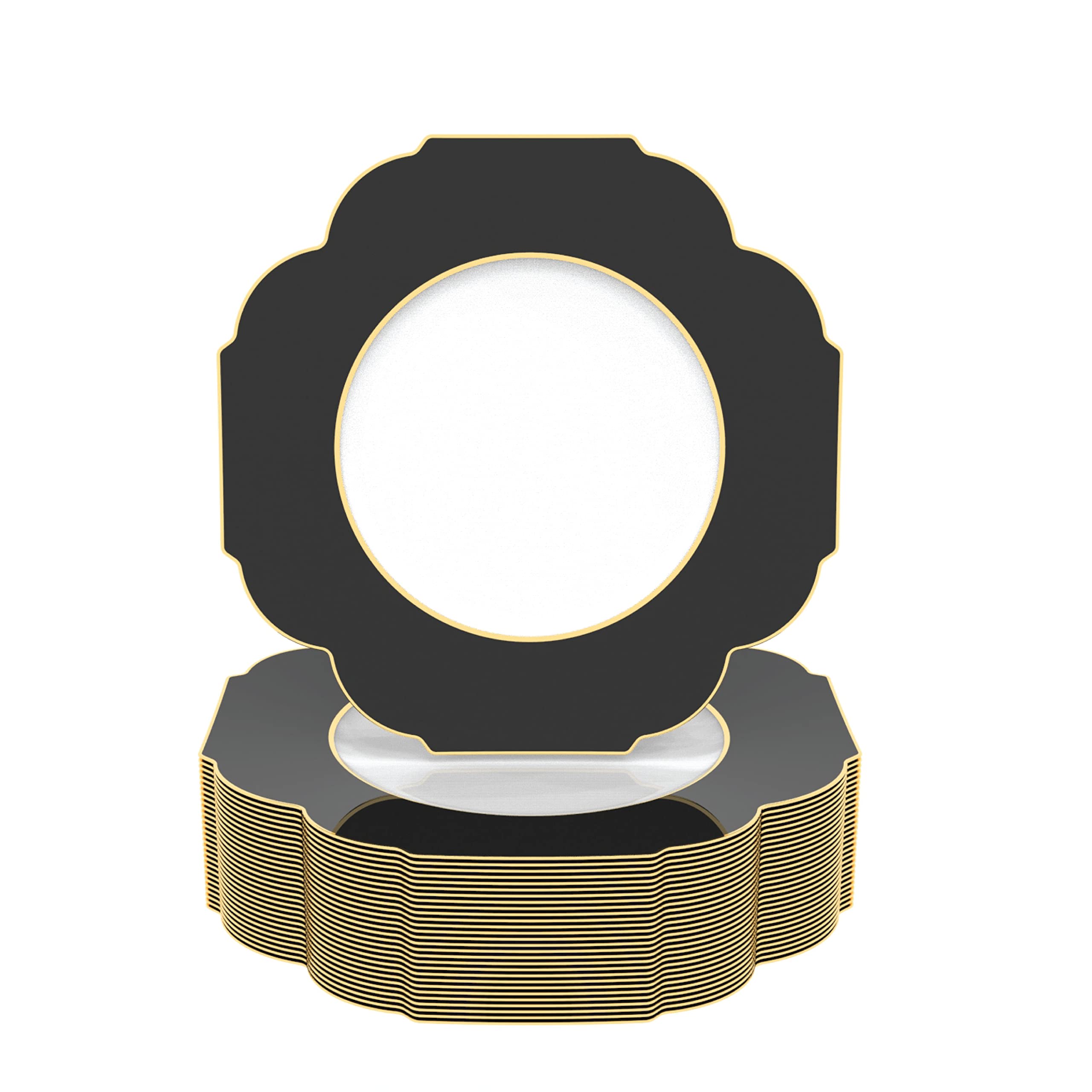 Amazon.com: LUXE PARTY NYC Plastic 30 Pack Scalloped Dinnerware Plates ...