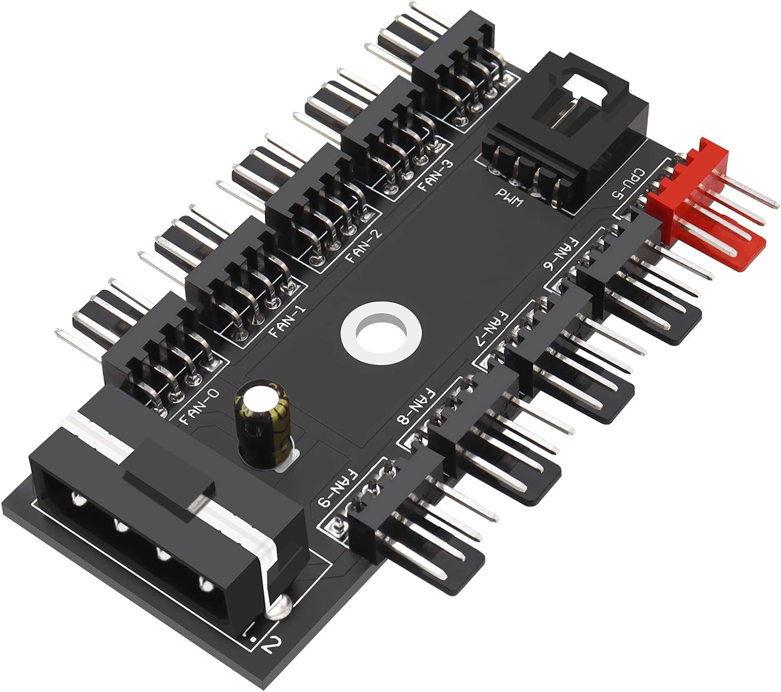 Amazon.com: 4-Pin PWM PC Fan Hub PC 5 Way Splitter, PC CPU Cooling 4 ...