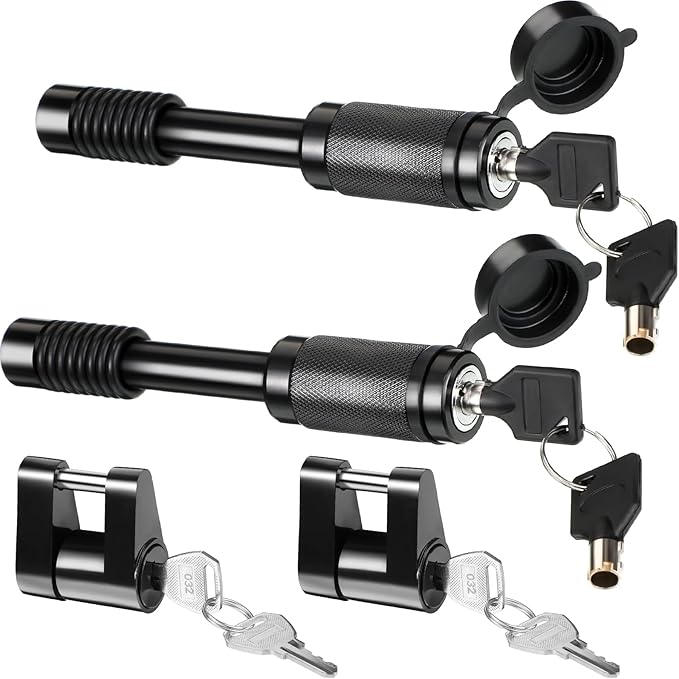 Amazon.com: Fulmoon 2 Set Trailer Hitch Locks and Coupler Lock Set Fits ...