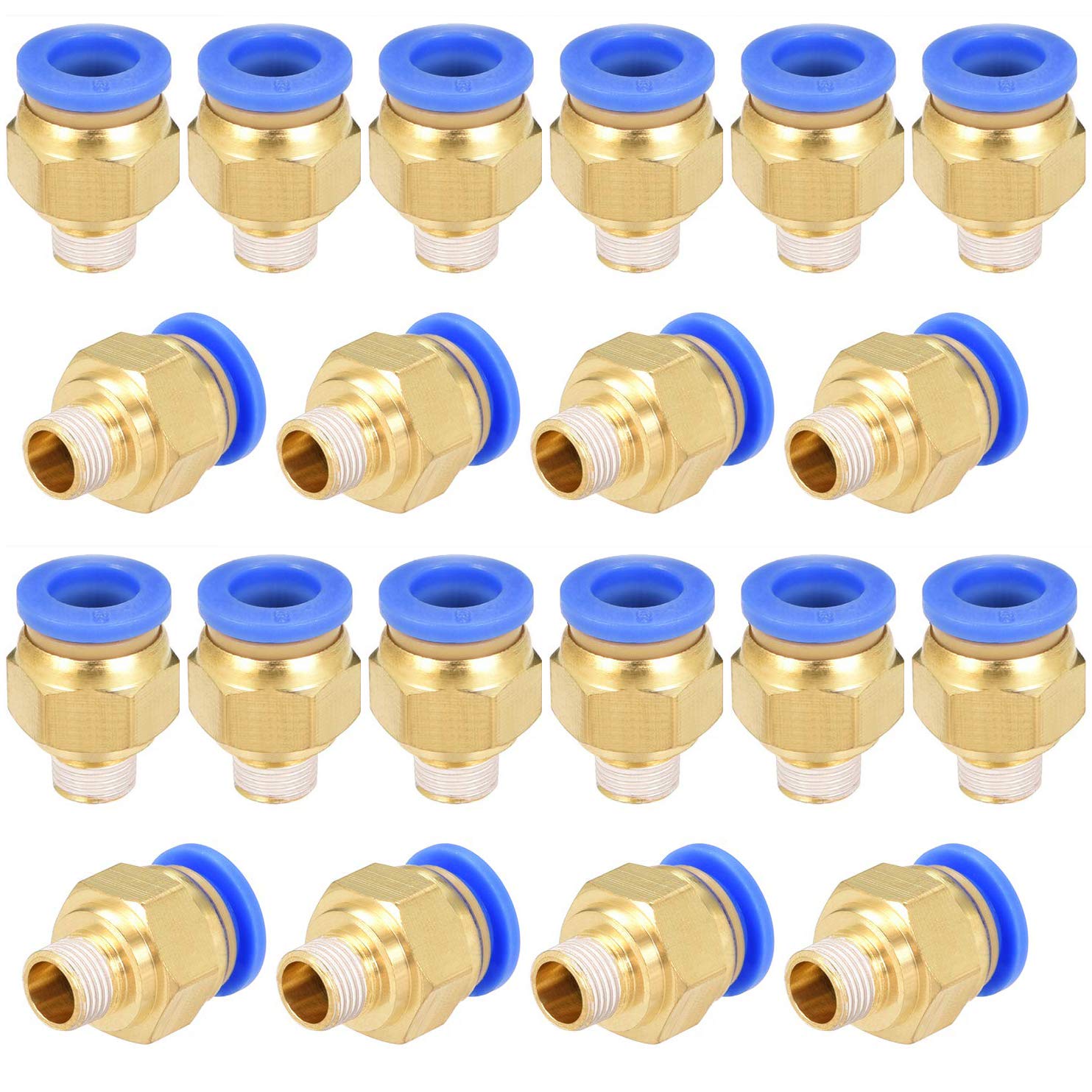Buy PC8-01 Push to Connect Fittings, 8mm Tube OD x 1/8” G Thread ...