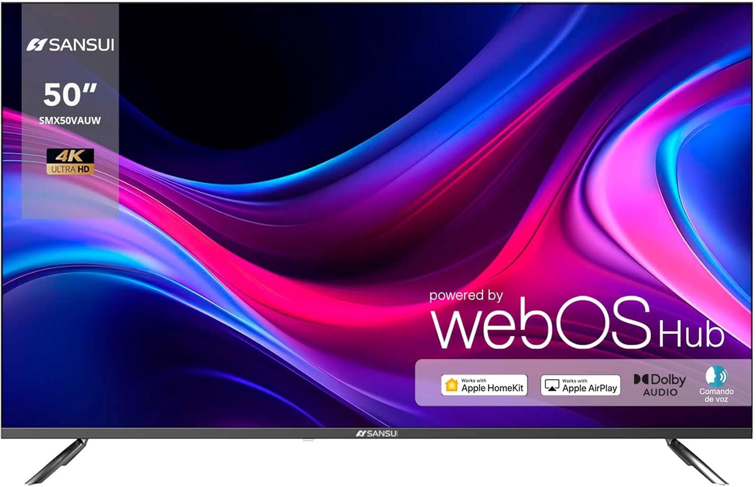 SANSUI SMX50VAUW TV 50" Ultra HD 4K Smart TV Dolby Vision, HDR10, Magic Remote, WiFi Sistema ...