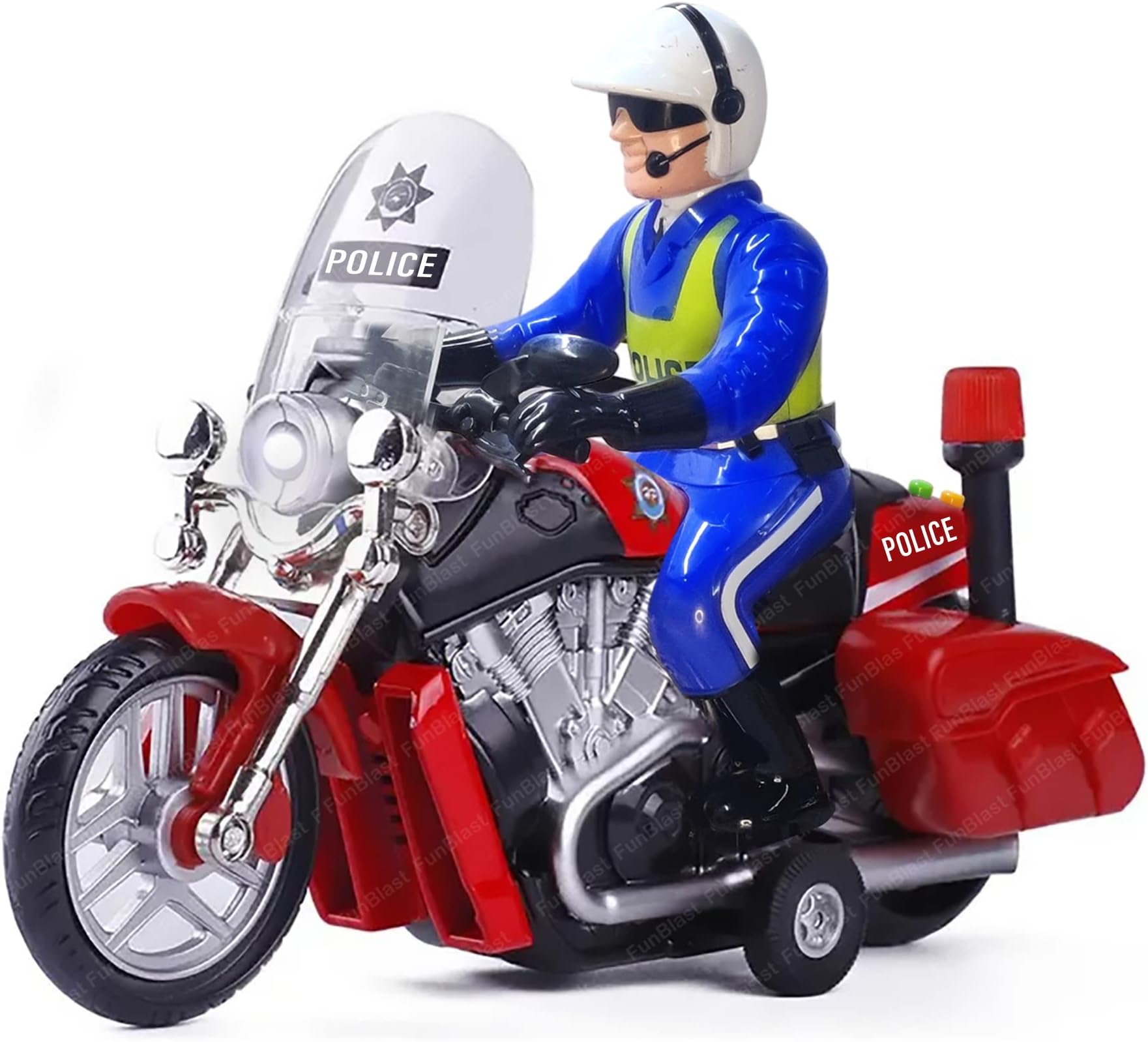 Buy FunBlast Police Bike Toy for Kids – Toy with 3D Flashing Light and ...