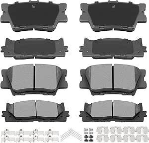Amazon.com: AUTOMUTO 8PCS Front & Rear Ceramic Disc Brake Pads Set D1212 D1222 For Lexus ES350 ...