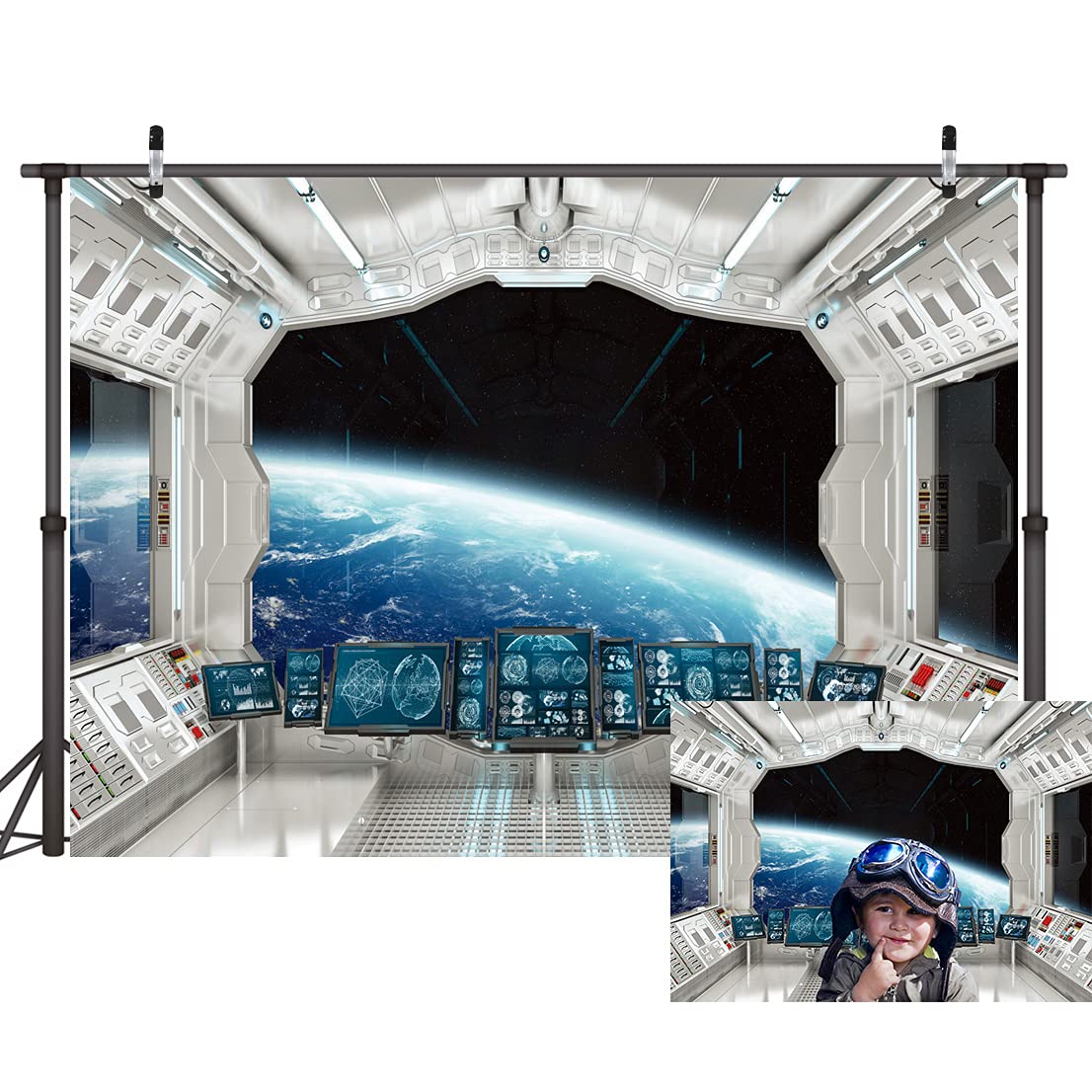 Buy LYWYGG 8x6FT Vinyl Photography Backdrop Home Office Backdrop Video ...