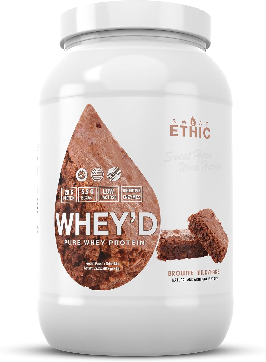 Amazon.com: Sweat Ethic Whey'd Protein Powder, 25 G Whey Protein Blend ...