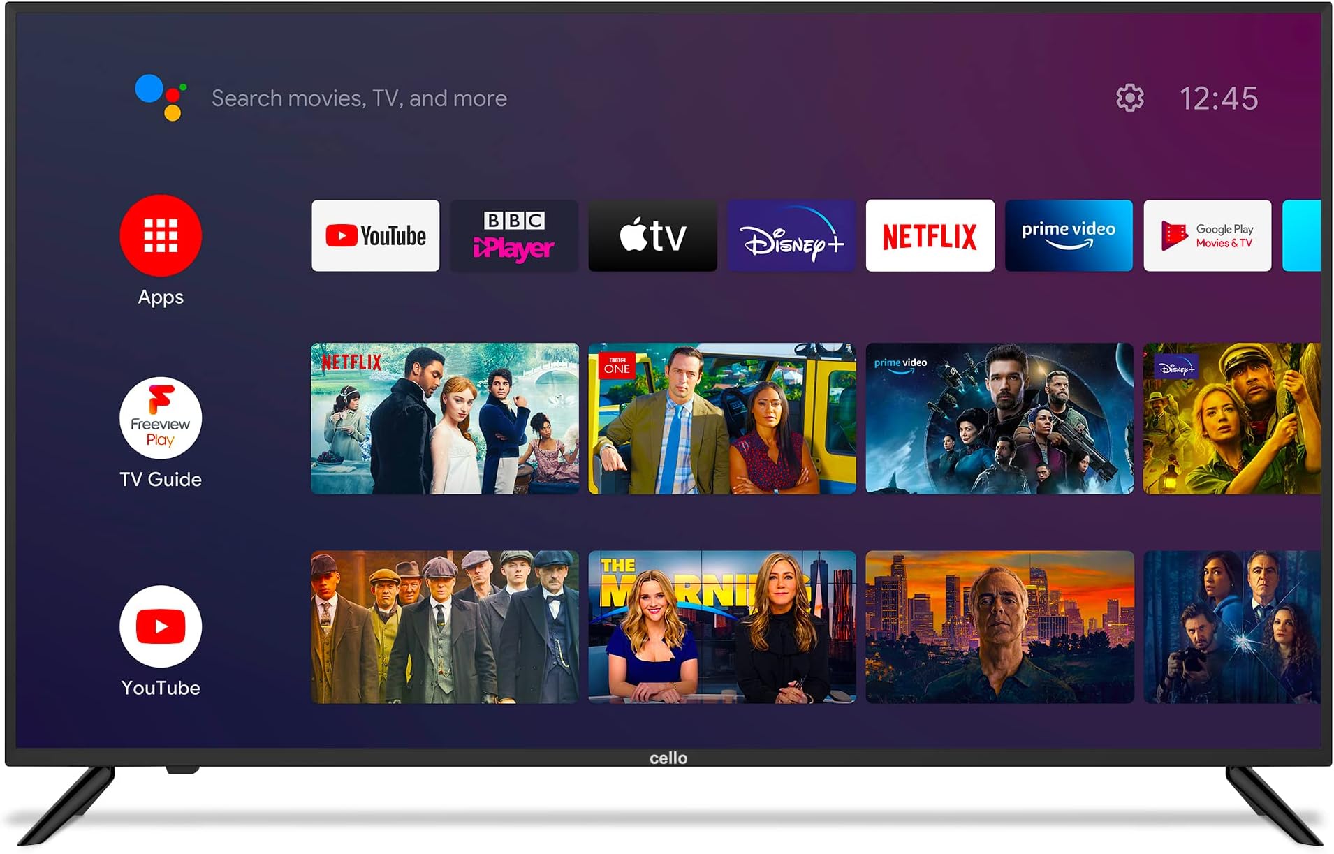 Cello C5520G 55 inch 4K UHD Smart Android TV, 3 Year Warranty, Made in ...