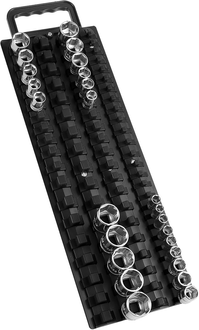 Amazon.com: ALOANES 80-Piece Portable Socket Organizer Steel Tray ...