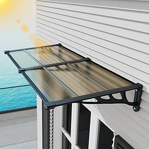 Amazon.com : Dawninghomm Door Awning Window Canopy,35x60 Inch Modular ...