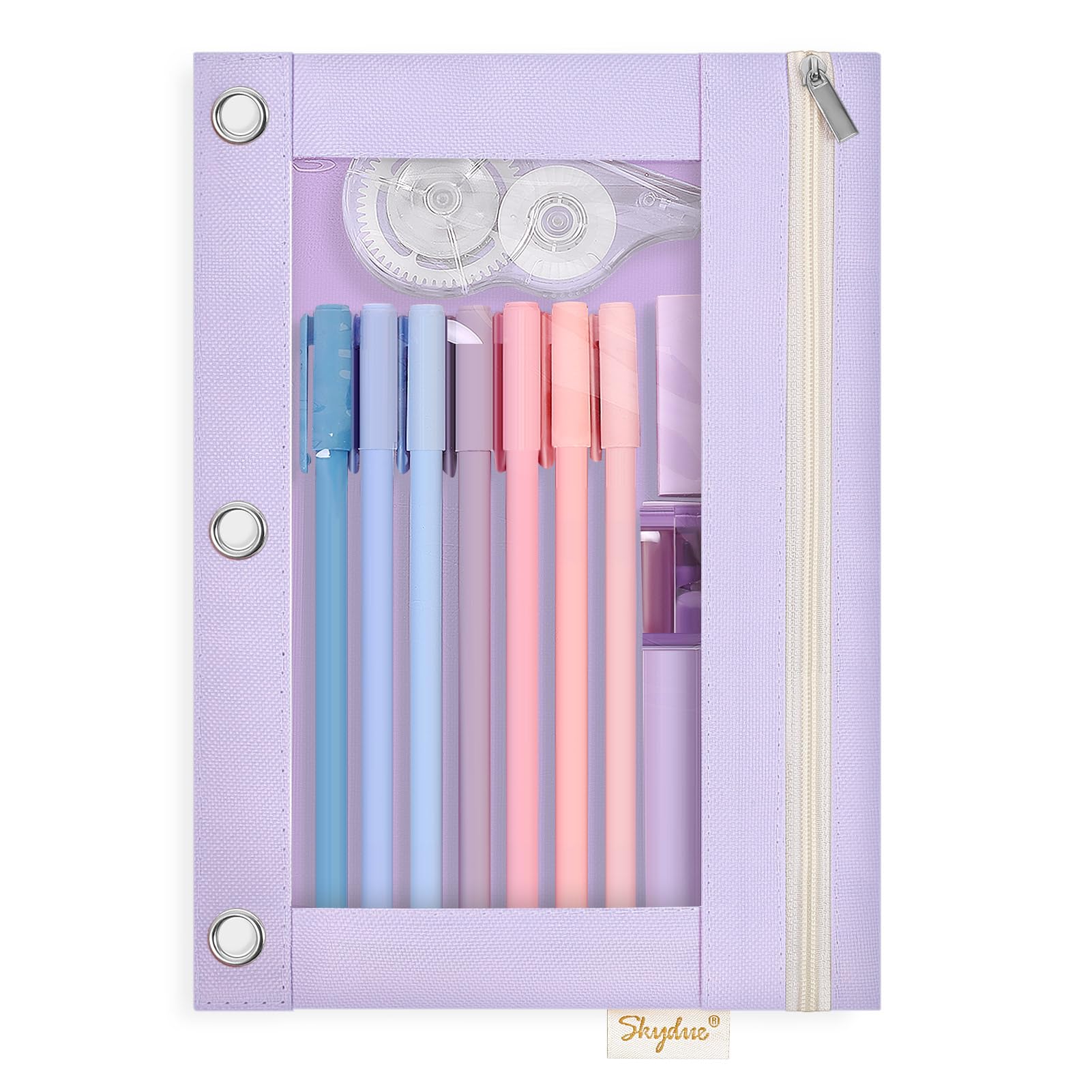Snapklik.com : 3 Ring Pencil Pouch, Zipper Pencil Pouches For Girls ...