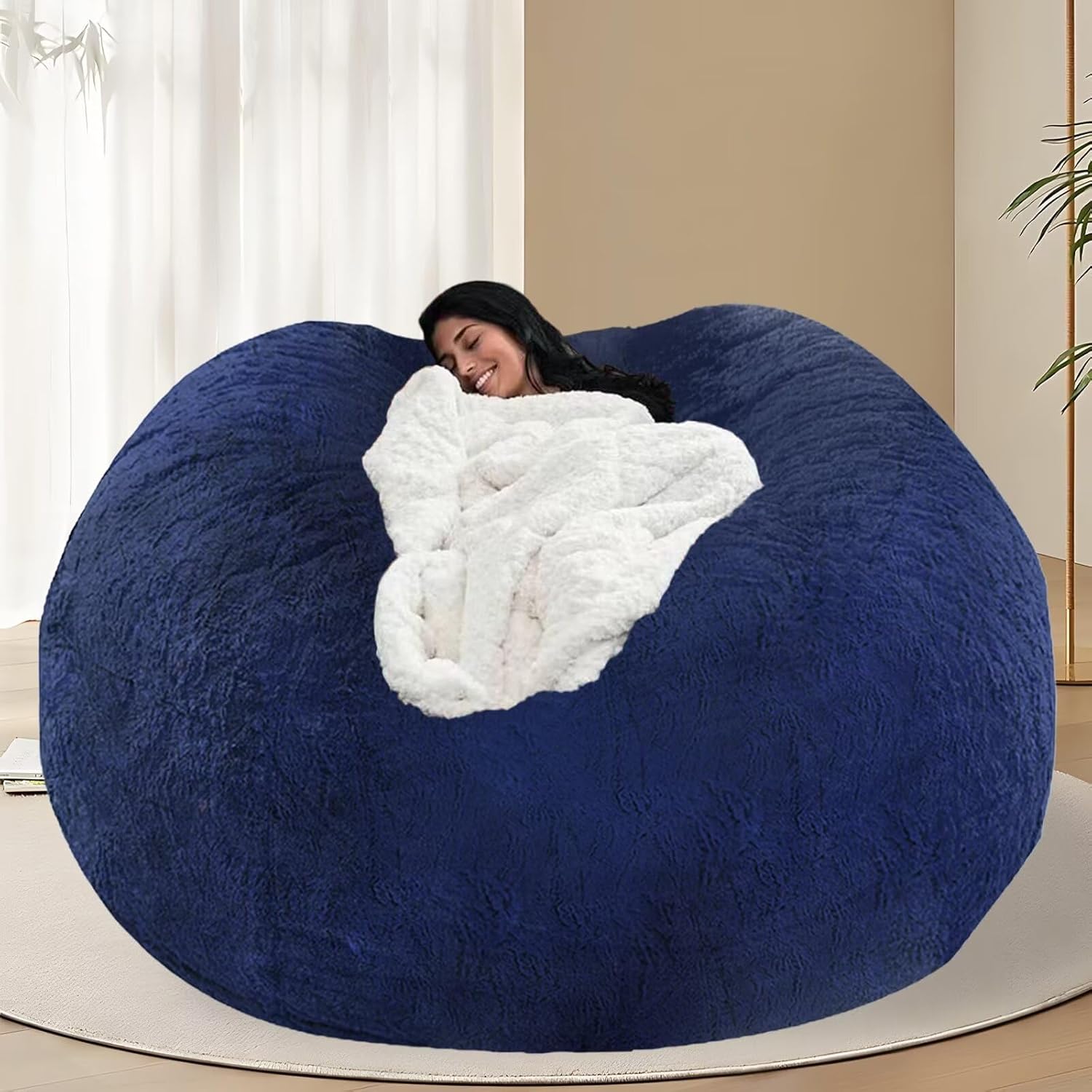 Amazon.com: BCU 7FT Big Bean Bag for Adults Kids Without Filling ...