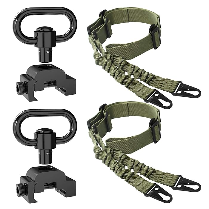 Buy SMALLRT 2 PCS Rifle Sling 2 Point Sling Adjustable with 2 Pack ...