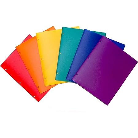 Amazon.com : Plastic Folders with Pockets - Heavy-Duty 2 Pocket Folders ...