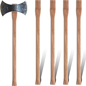 Lasnten 4 Pcs 36 Inches Double Bit Axe Handle Replacement Hickory Wood ...