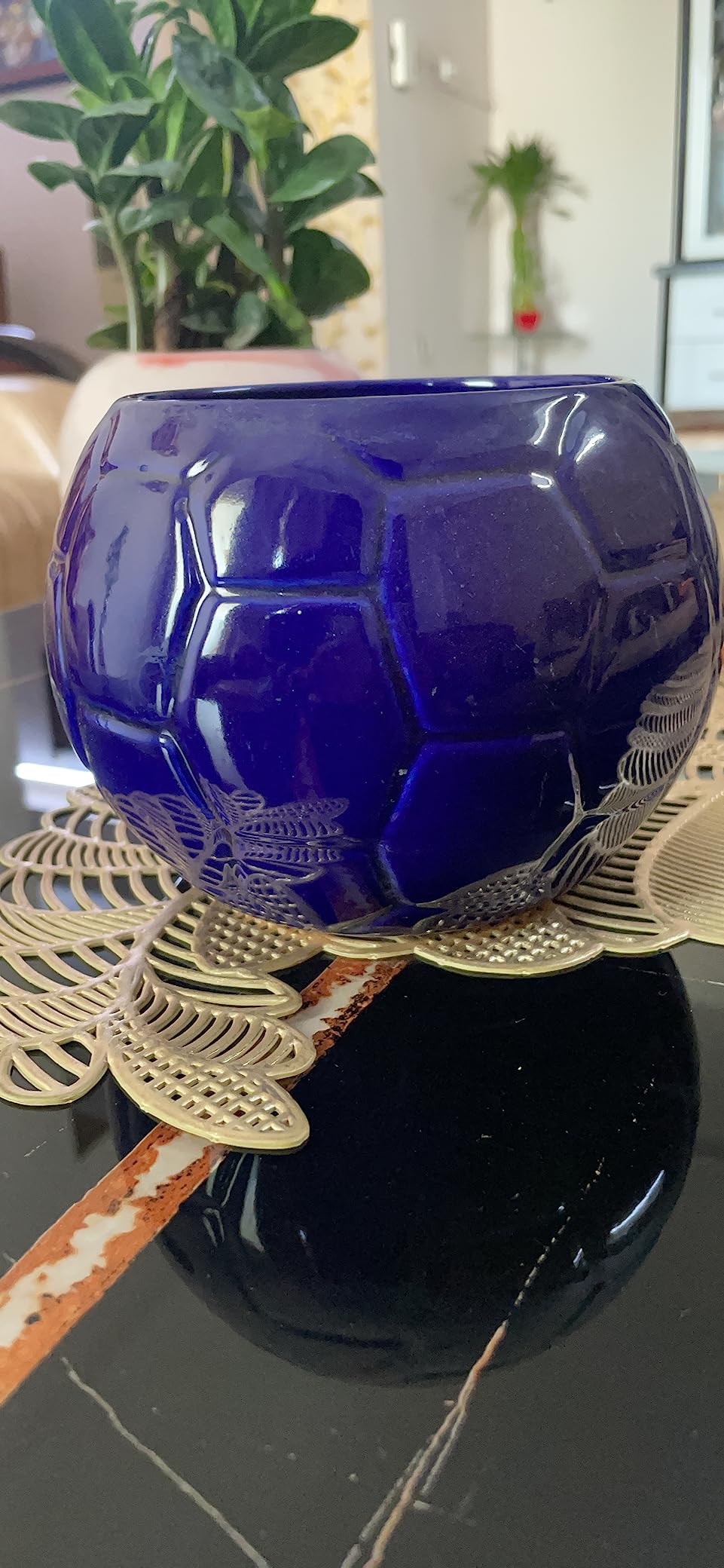 Plantilo® Football Royal Blue Ceramic Pot - Size Medium. Perfect for ...