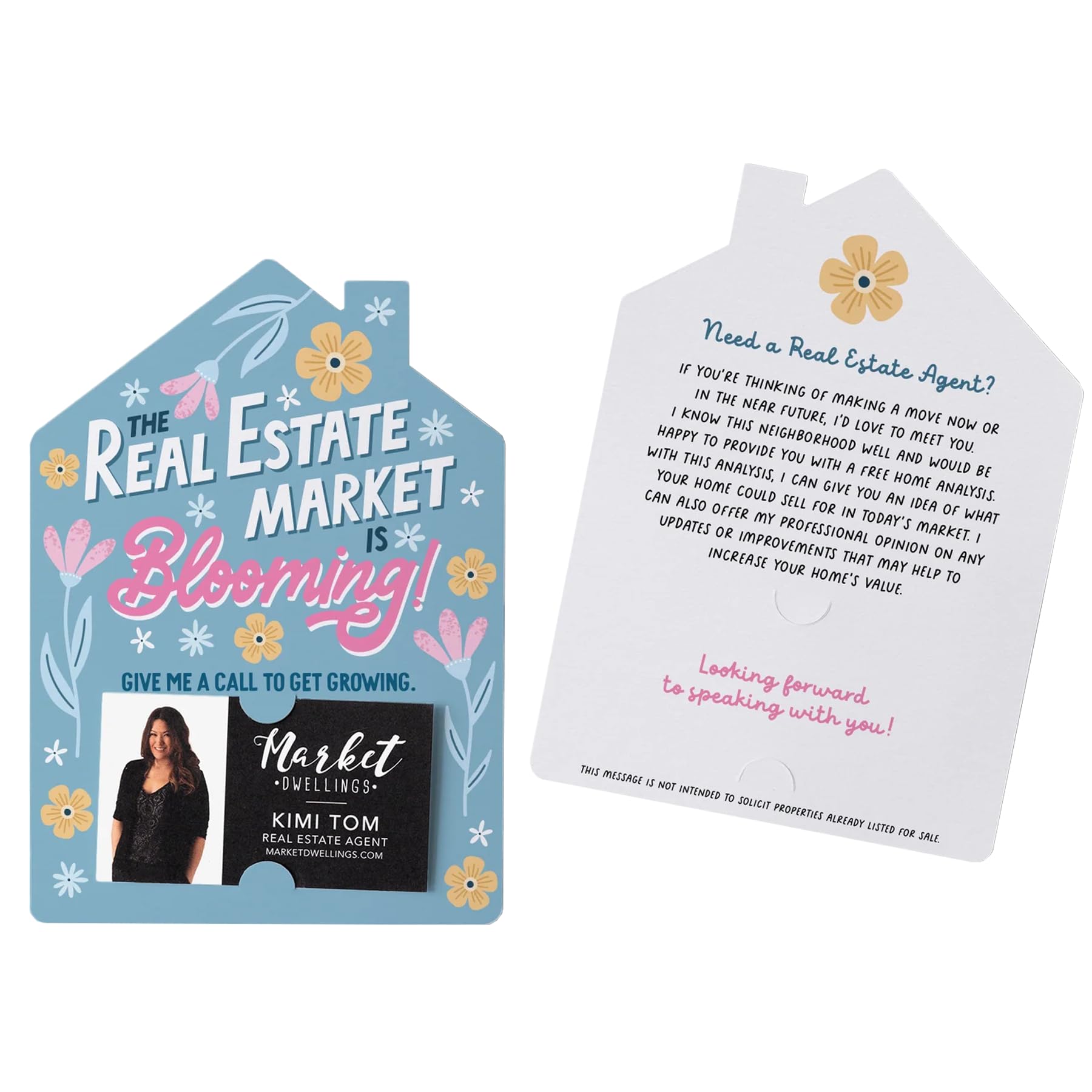 Amazon.com : Set of The Real Estate Market Is Blooming! Greeting Cards ...