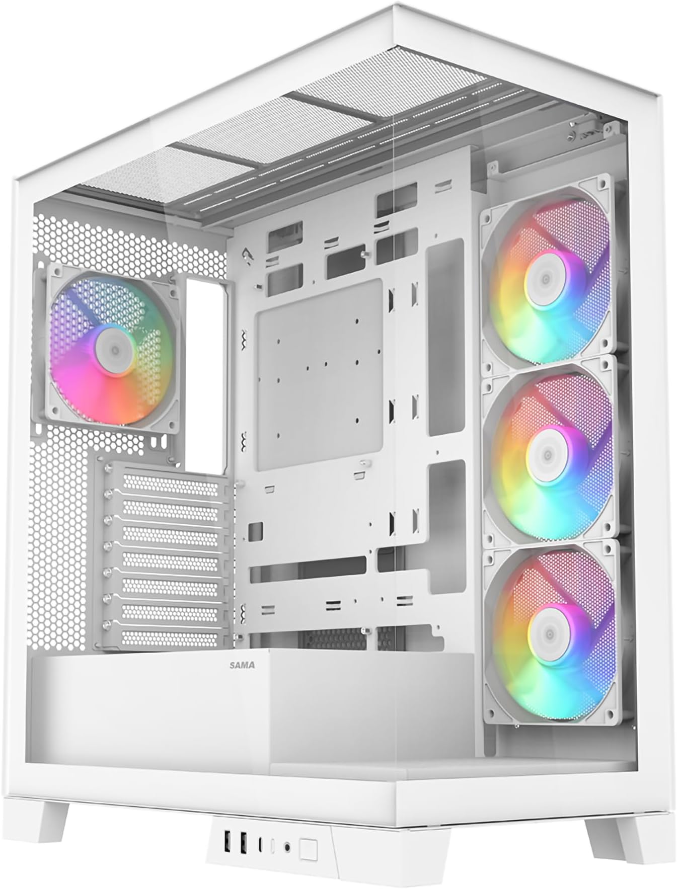 Amazon.com: NZXT H9 Flow Dual-Chamber ATX Mid-Tower PC Gaming Case CM ...