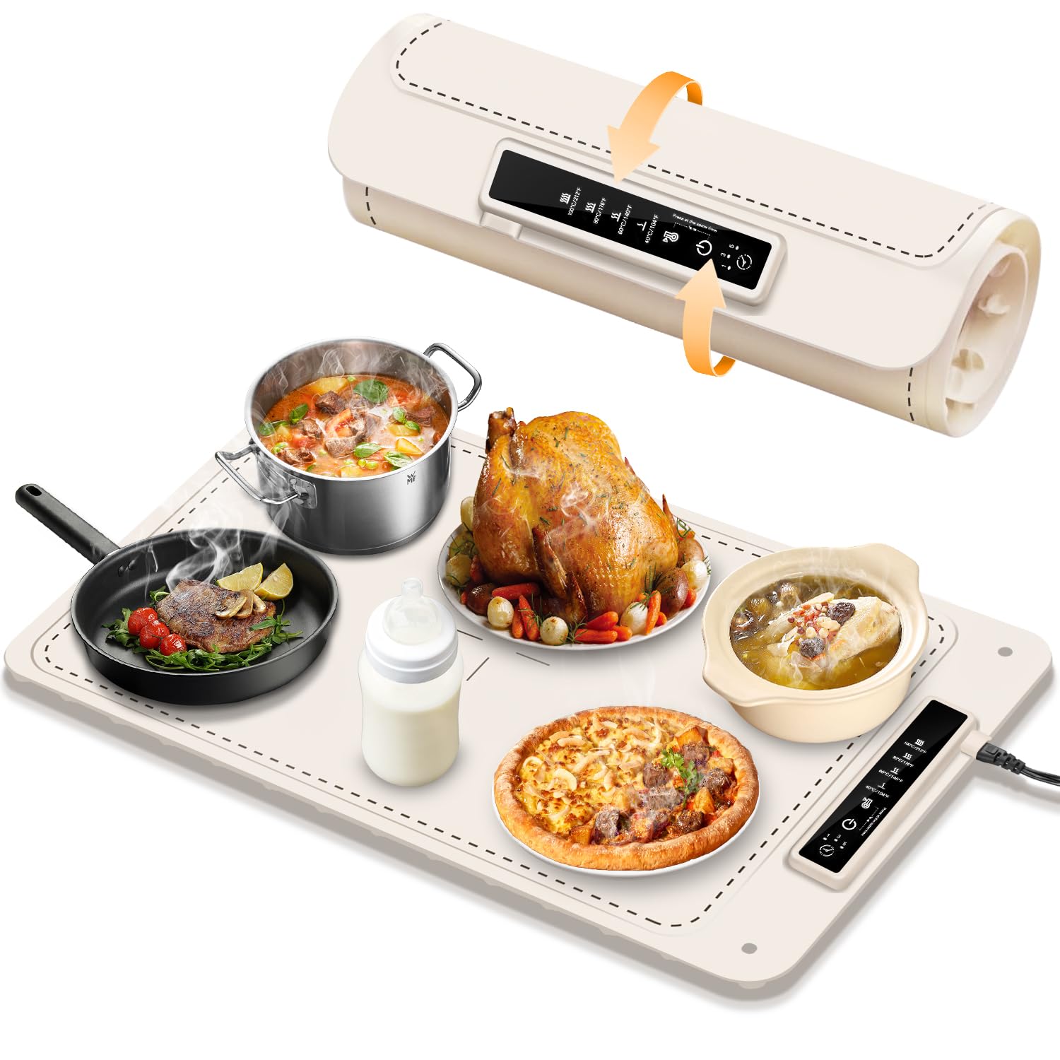 Amazon.com: Food Warmer Electric Warming Tray Full Surface Silicone ...