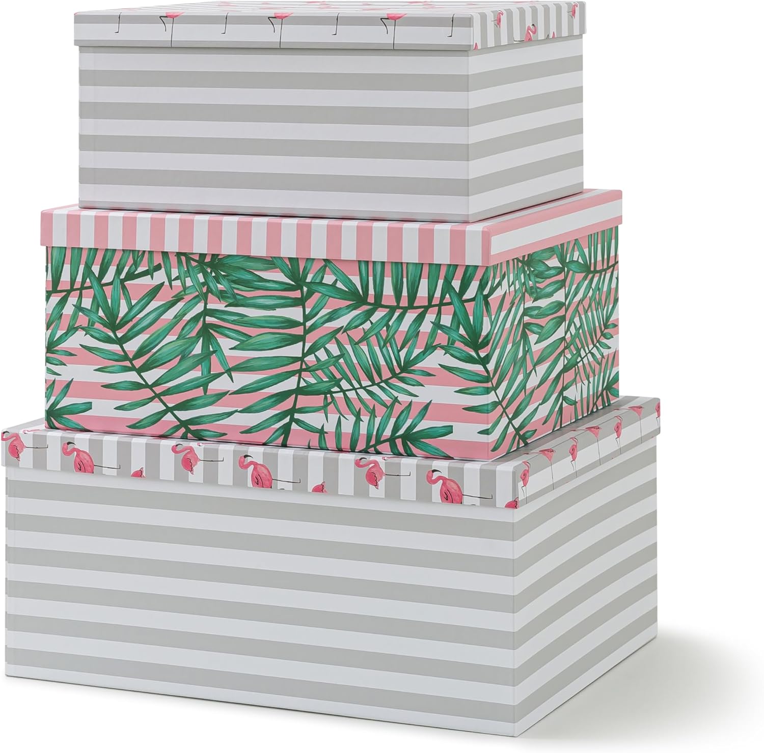 Amazon.com: SLPR Decorative Cardboard Pretty Storage Boxes With Lids ...