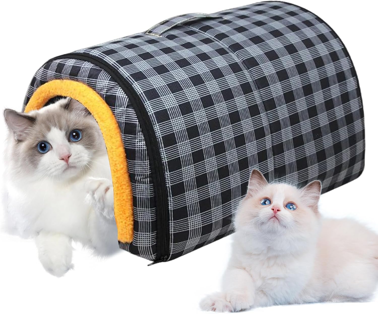 Pet Bed for Indoor Cats | Convertible Indoor Cat House Pet Bed ...