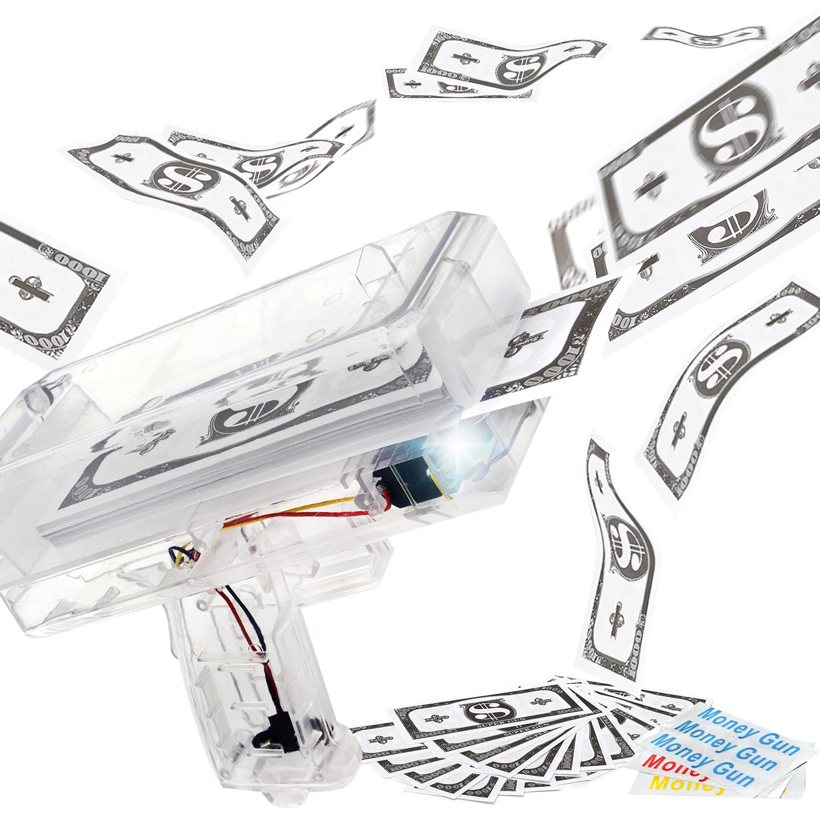 Munnk Money Gun Transparent Dollar Gun Money Spray Gun For Playing ...