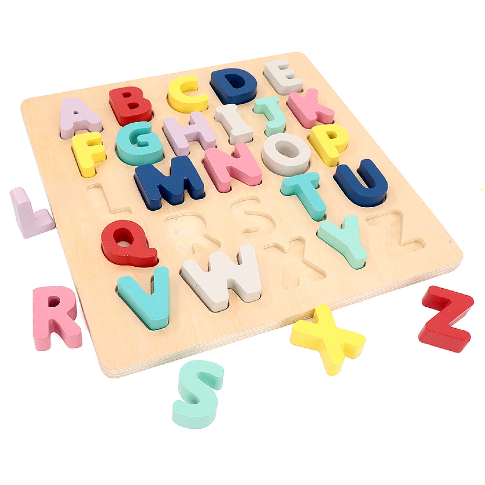 Buy Leo & Friends Wooden Chunky Alphabet Puzzle - Preschoolers, Chunky ...