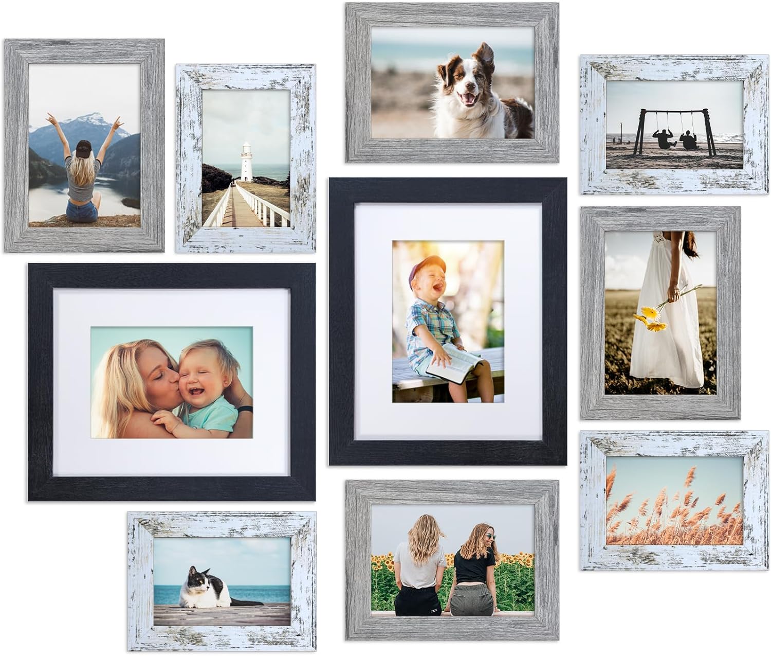 Amazon.com - Collage Picture Frames for Wall 10 Pack Assorted Gallery ...