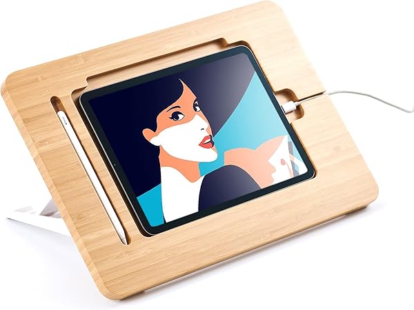 Amazon.com: AFOOYO Wooden iPad Drawing Stand Tablet Stand - Portable ...