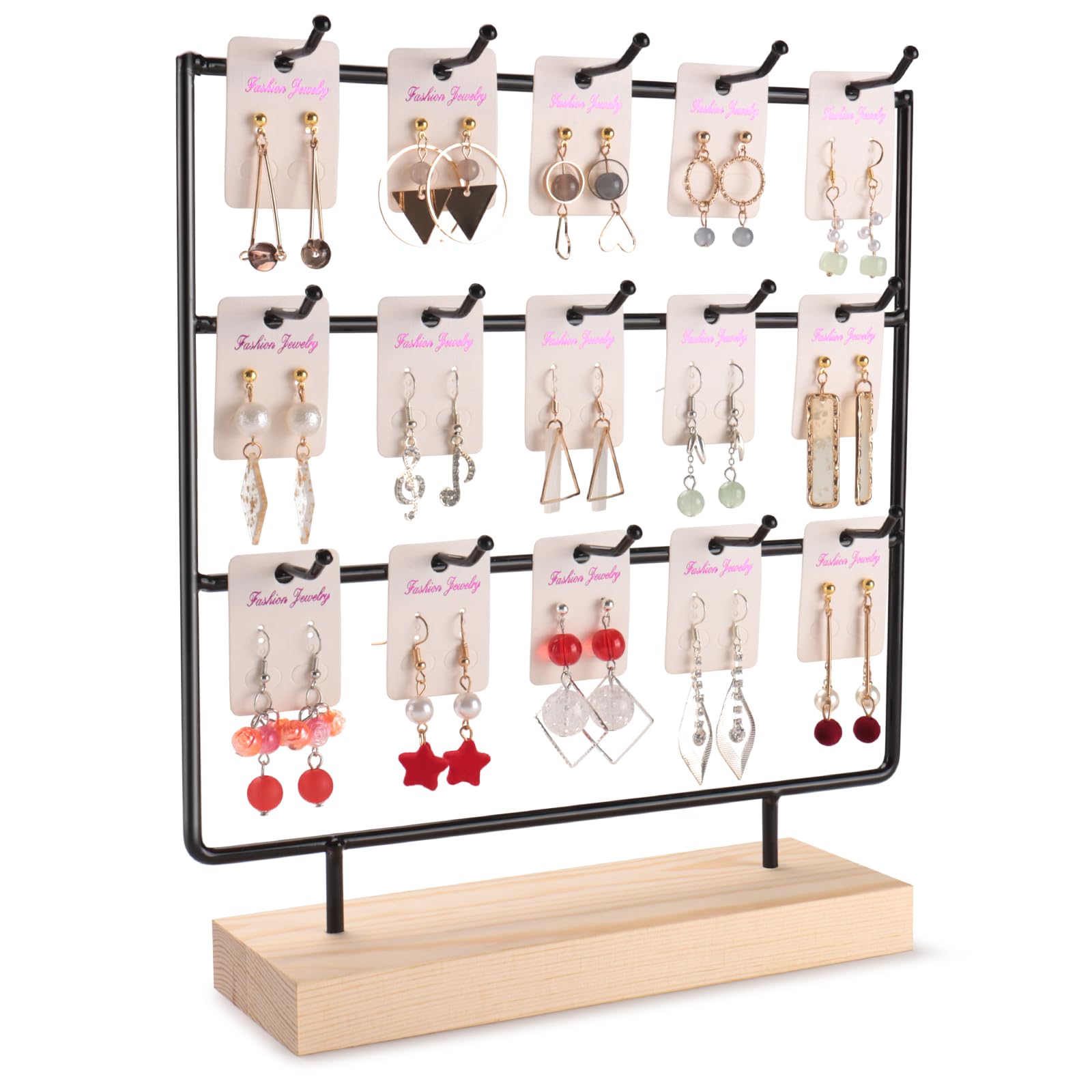 Amazon.com: shidaishiye Earring Display Stand for Selling, Wood Earring ...