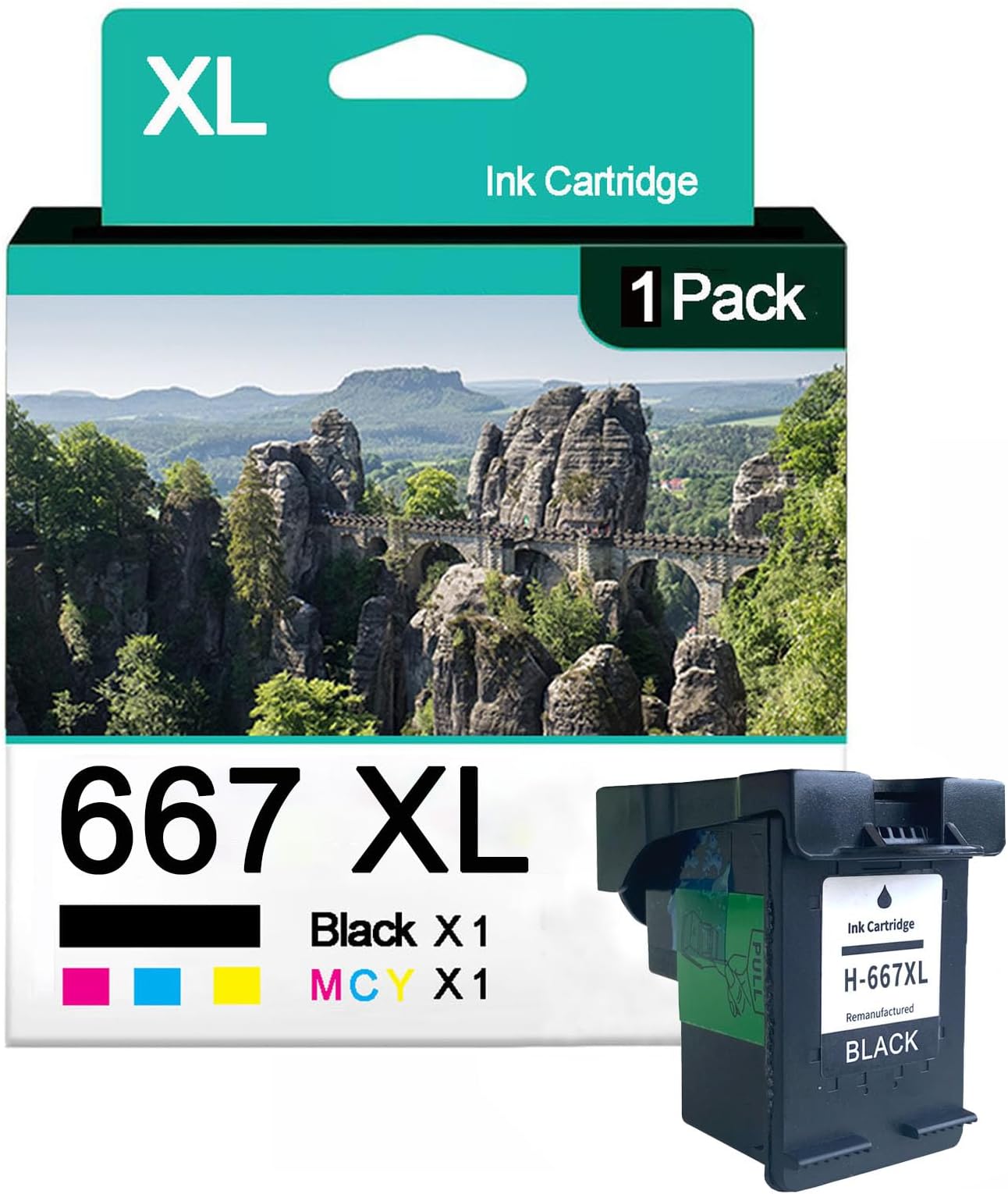 Amazon.com: 667 XL Ink Cartridges Compatible for HP DeskJet Plus ...