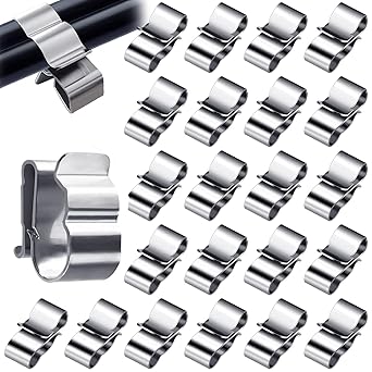 Amazon.com: Trailer Frame Wire Clip Stainless Steel Metal Cable Clips ...