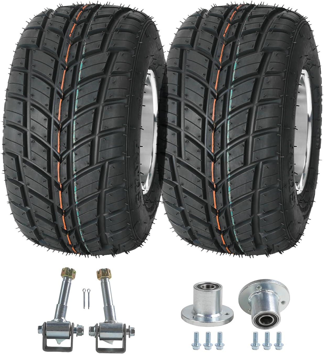 Amazon.com: ZXTDR Front 10x4.50-5 Go Kart Wheels Racer Tire 10x4.50x5 ...