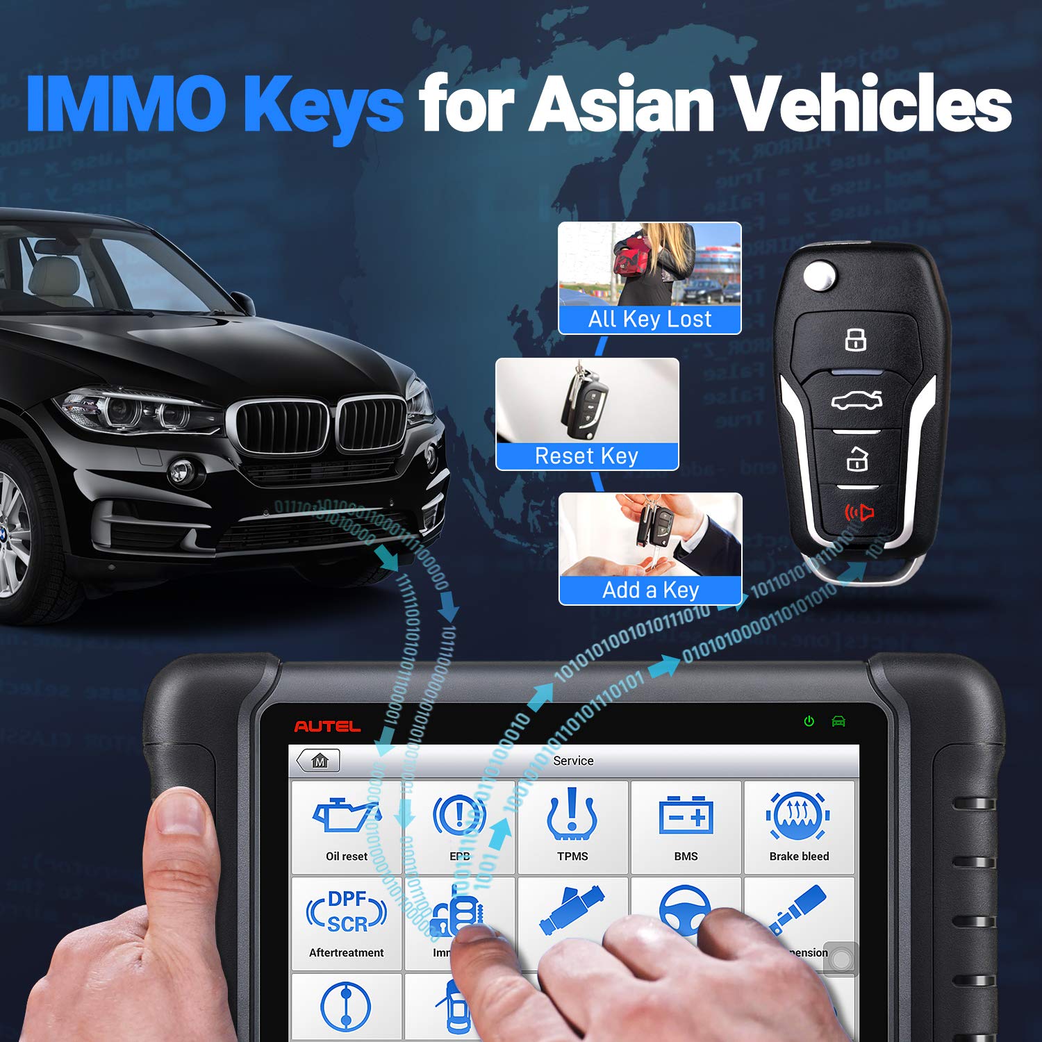 Autel Scanner MaxiCheck MX808, [Upgraded of MaxiCOM MK808], OBD2 ...