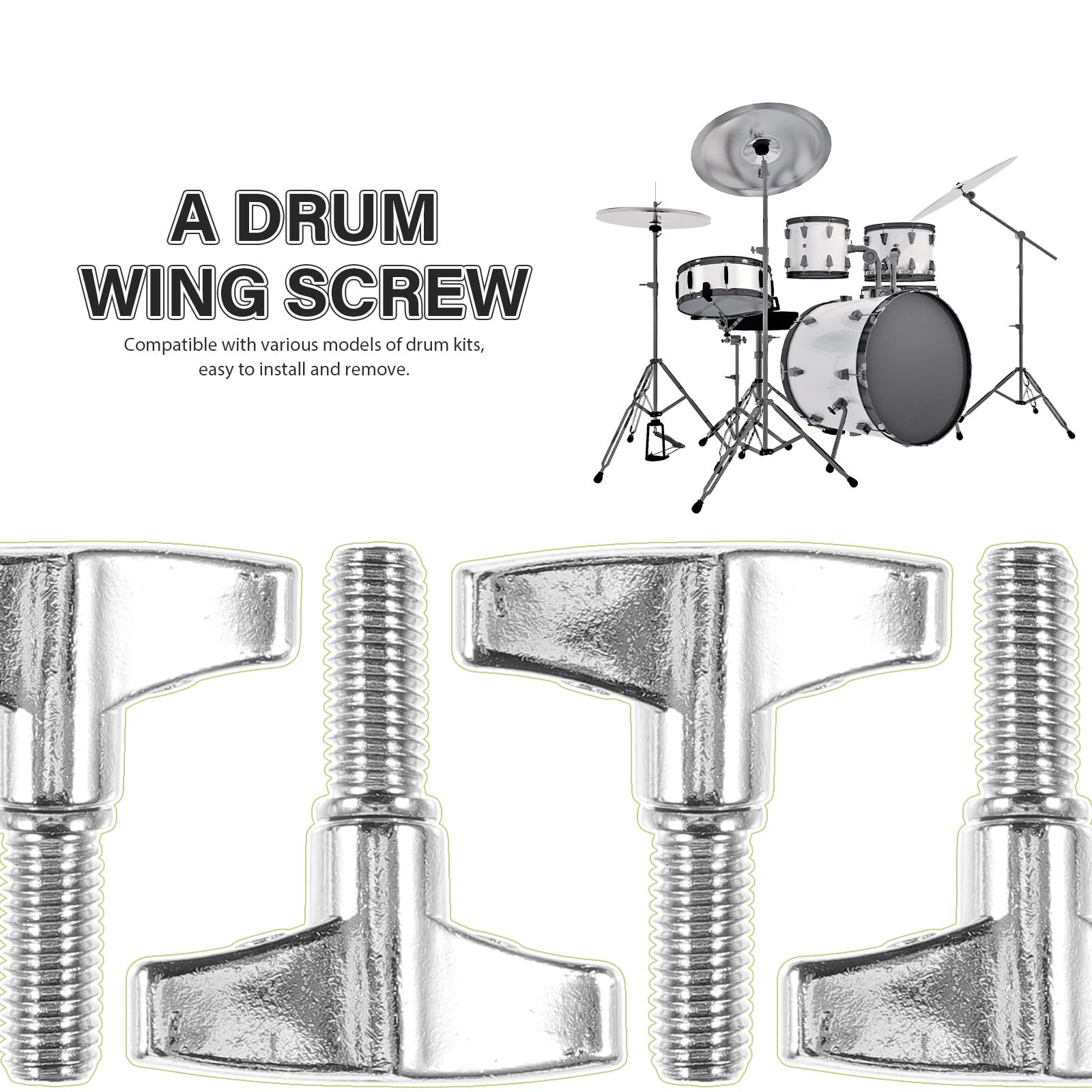 Snapklik.com : Drum Cymbal Stand Wing Nut And Wing Screw Set Quick ...