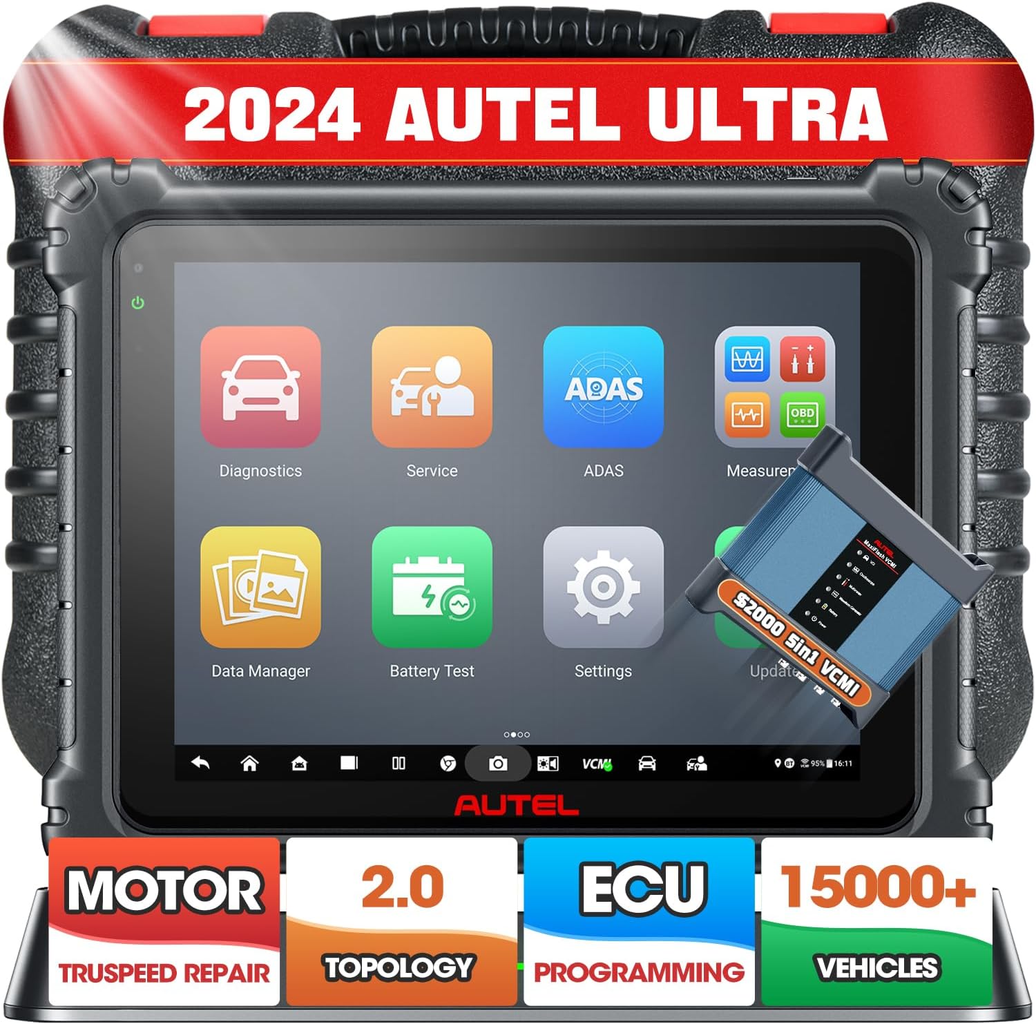 Amazon.com: Autel MaxiSYS Ultra Scanner, 2024 MSUltra Motor TruSpeed ...