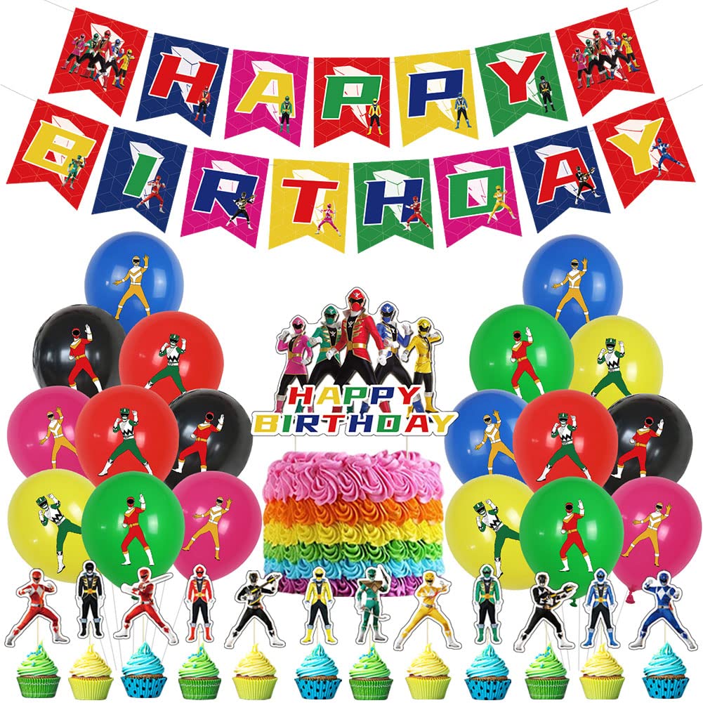 Buy BESTZY Power Rangers Party Decoration Set, Power Rangers Birthday ...