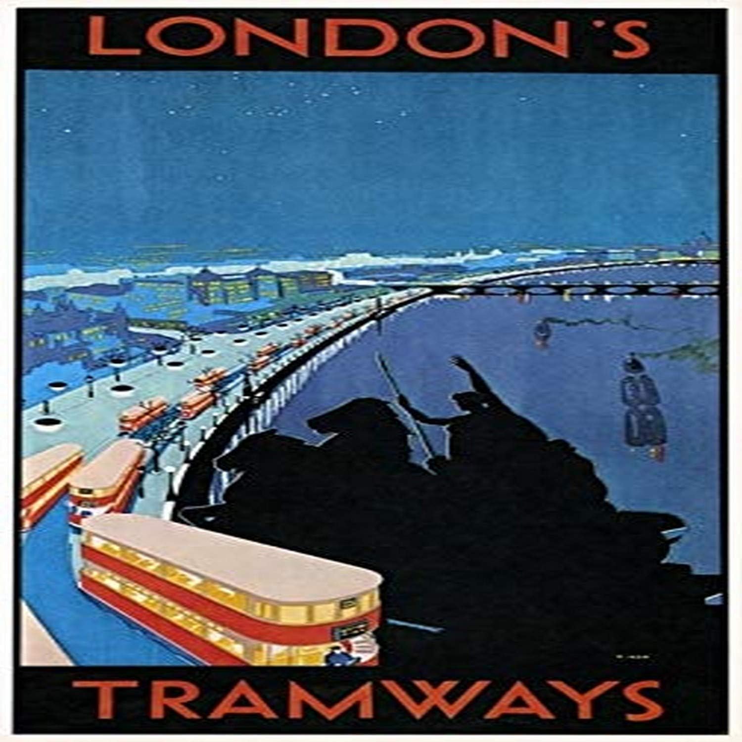 Amazon.com: Poster London 1929 Nposter Advertising The Tramways Of ...